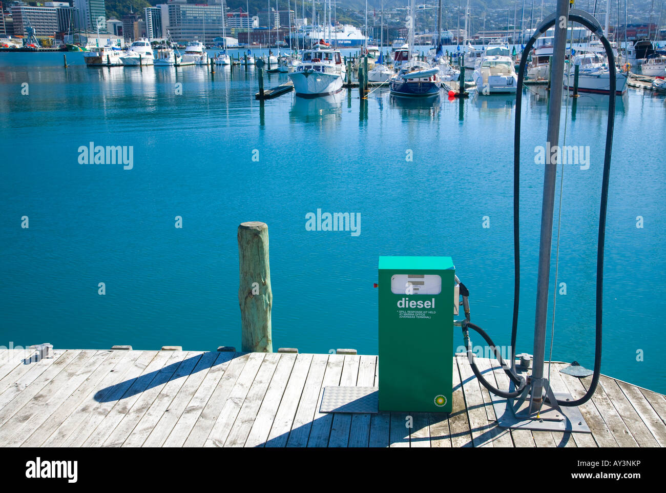Diesel refuelling pump in marina Stock Photo - Alamy