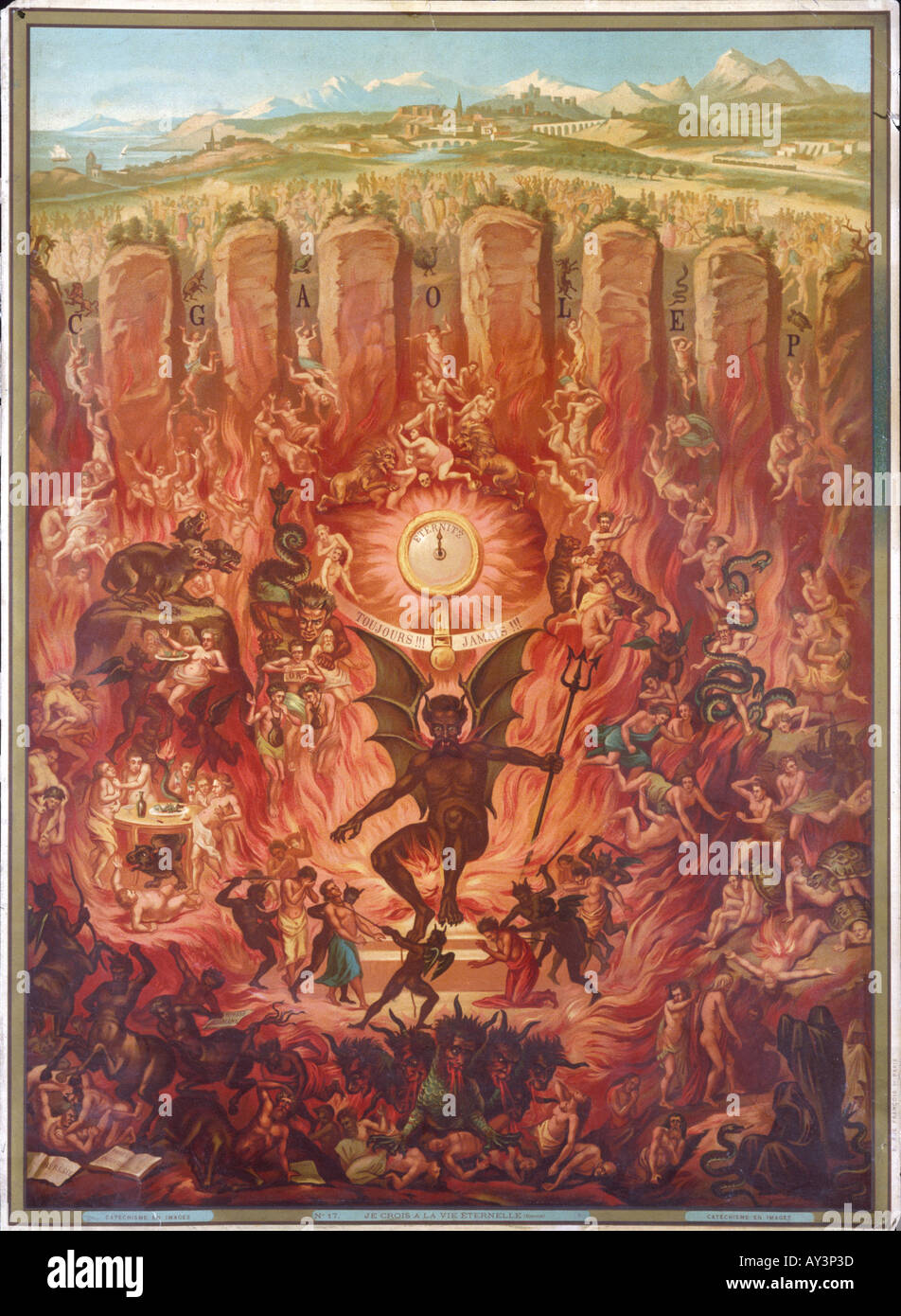 Hell Big French Print Stock Photo - Alamy