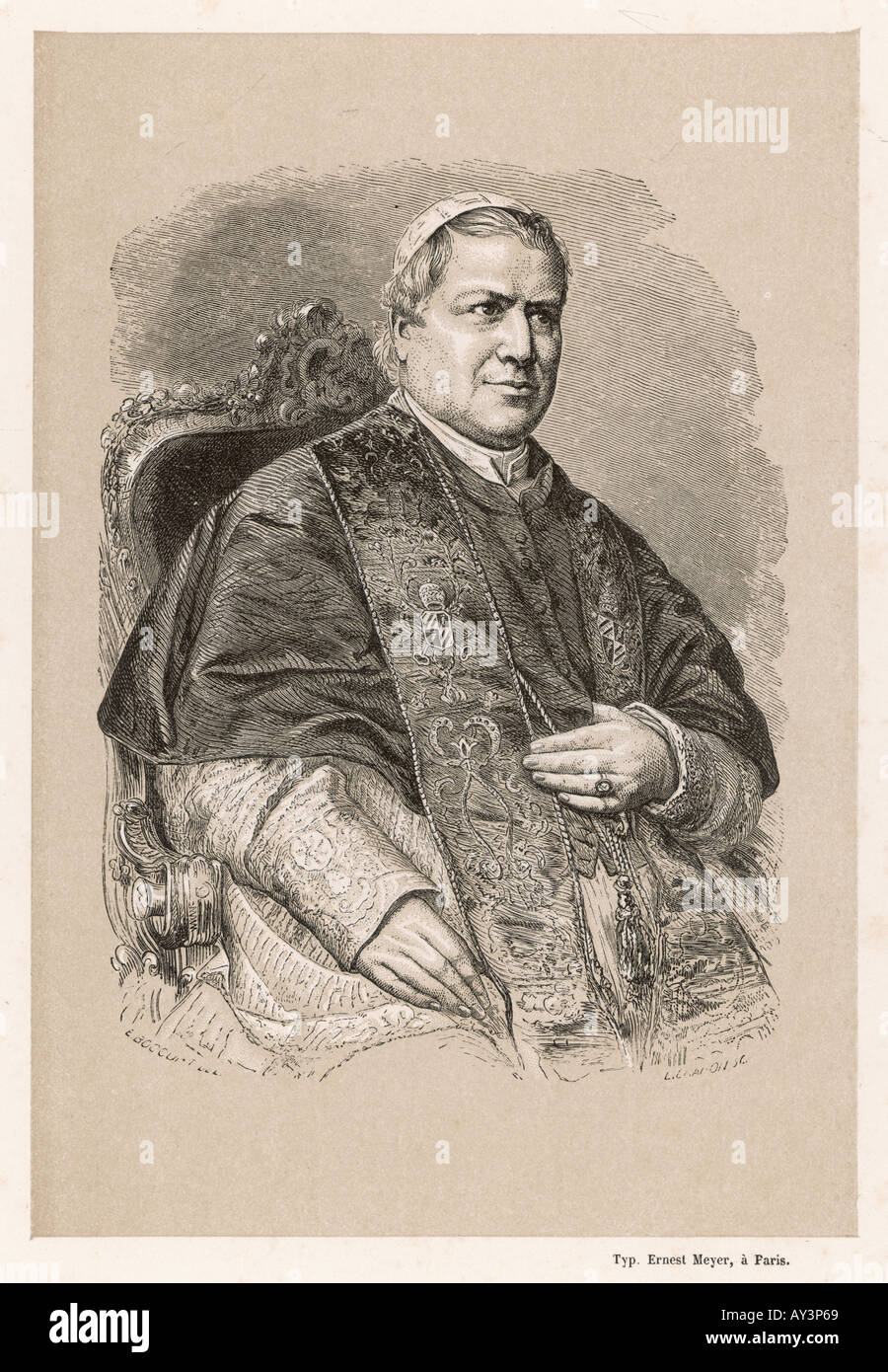 Pope Pius Ix Stock Photo - Alamy