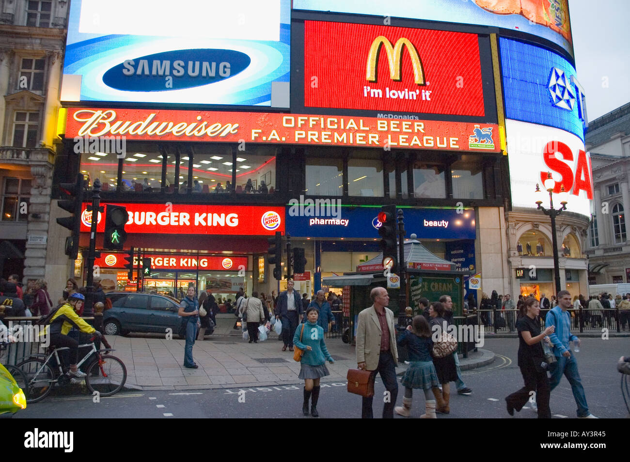 Piccadilly Circus London with neon advertising Stock Photo - Alamy