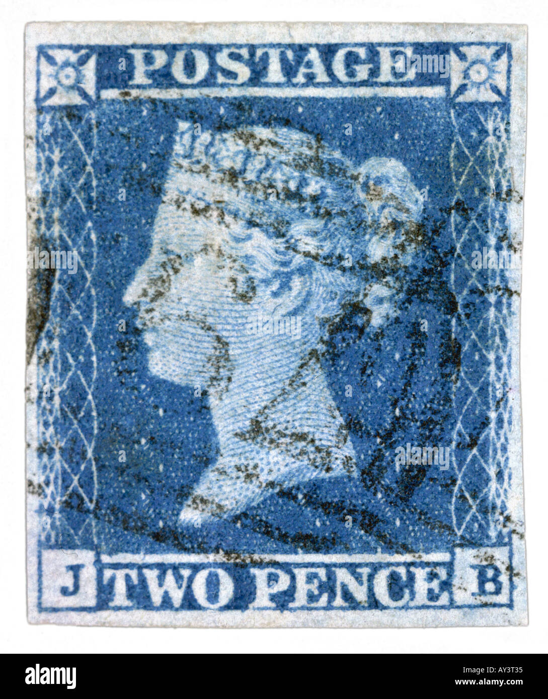 Tuppenny Blue Stamp Stock Photo - Alamy