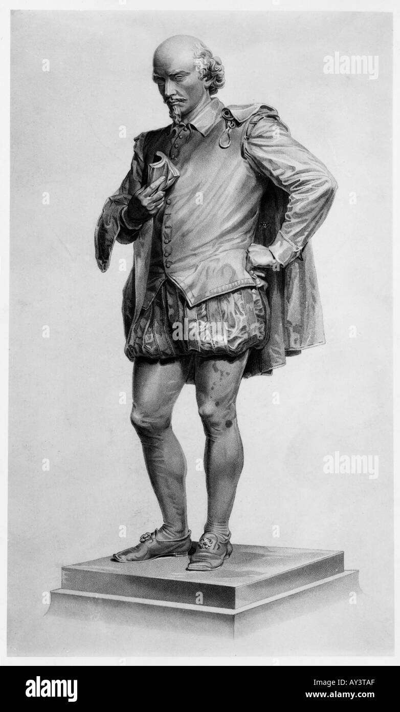 William shakespeare statue Black and White Stock Photos & Images - Alamy