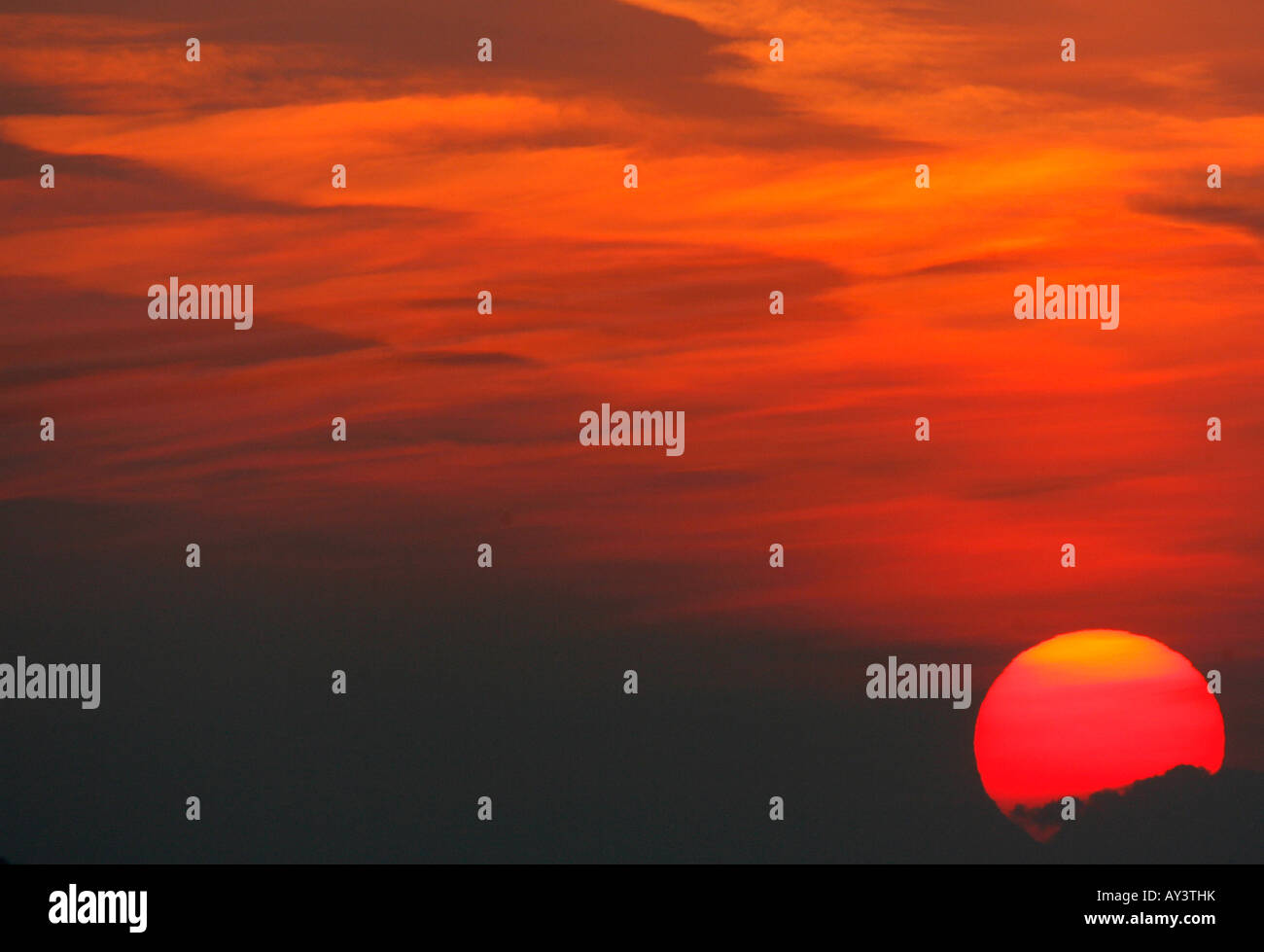 Sunset Oxfordshire England Stock Photo - Alamy