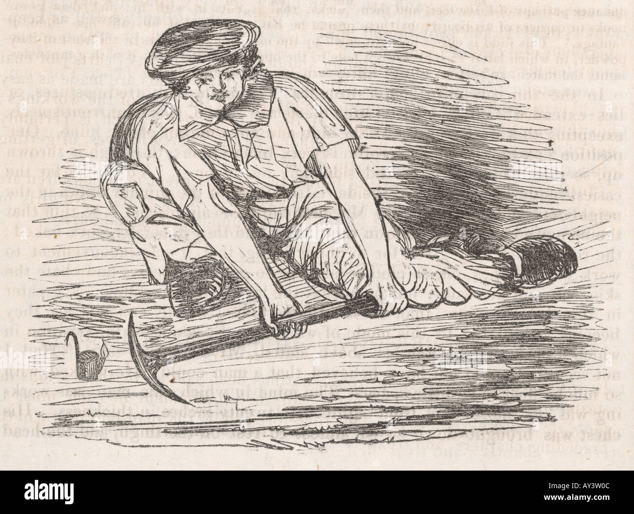 Mine Boy With Pick Stock Photo - Alamy