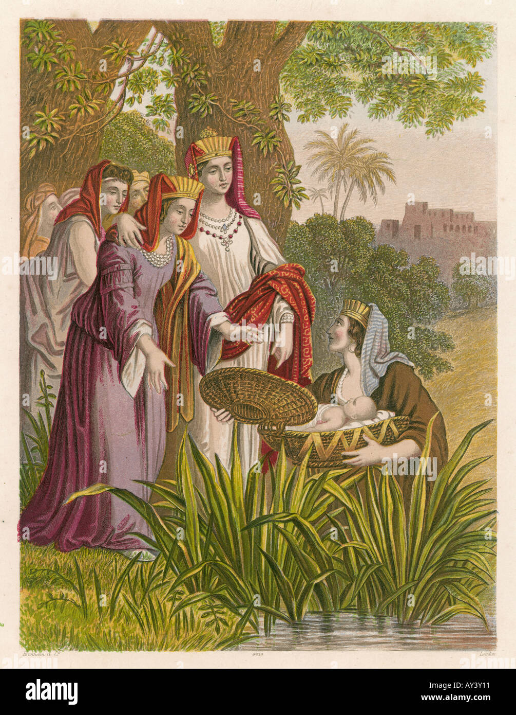 Moses found in basket hi-res stock photography and images - Alamy