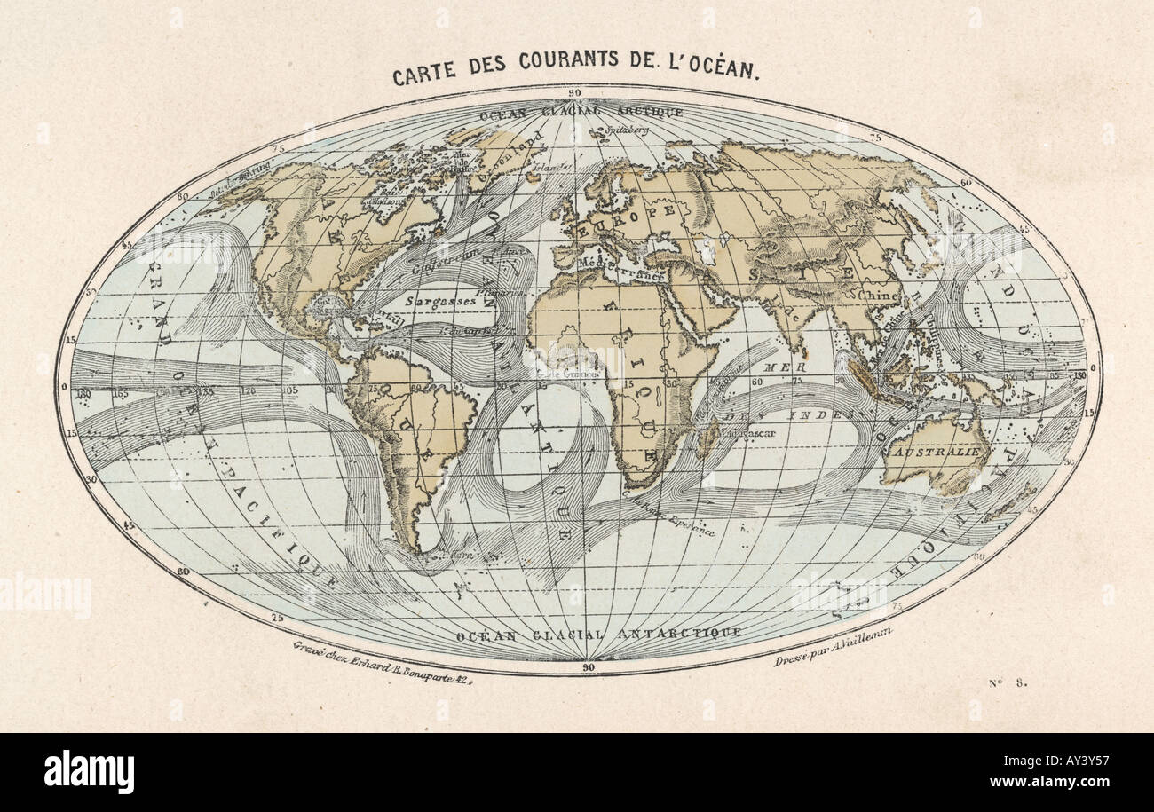 Ocean currents map hi-res stock photography and images - Alamy