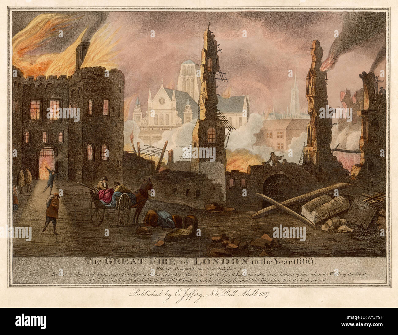 Great fire of london 1666 st pauls hi-res stock photography and images ...