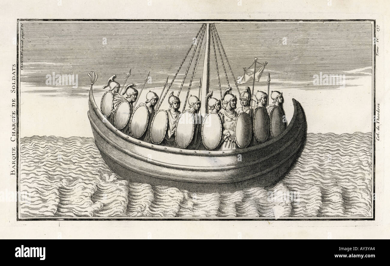 Roman Boat Soldiers Stock Photo - Alamy