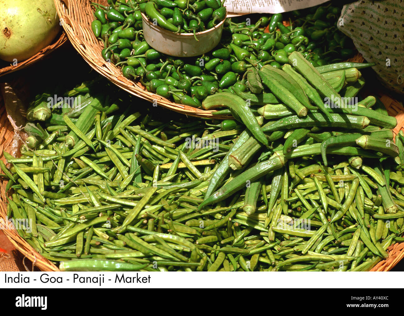 India Goa Panaji Market Stock Photo - Alamy