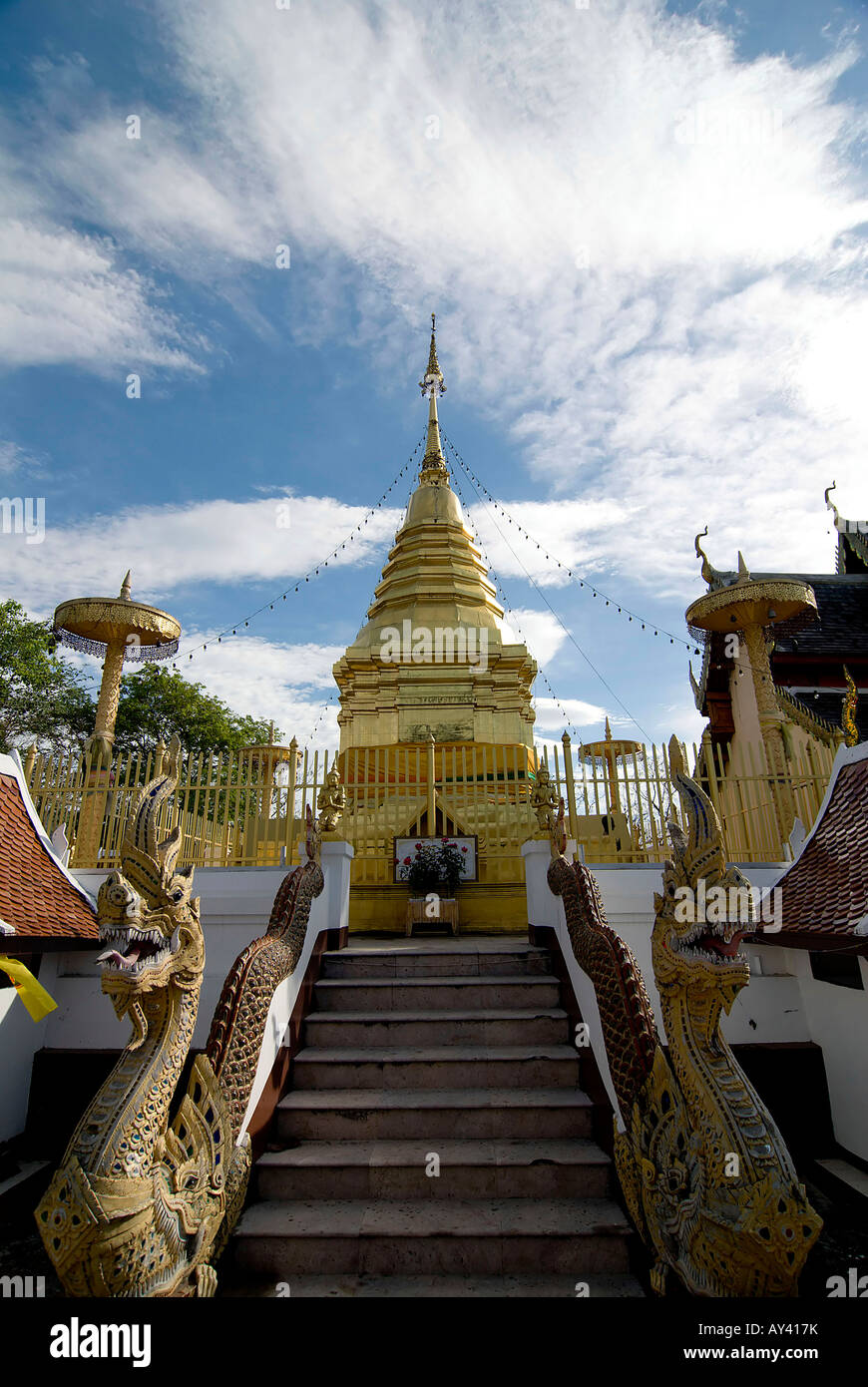 Buddhist Temple Wat Doi Kham Chiang mai Thailand Stock Photo - Alamy