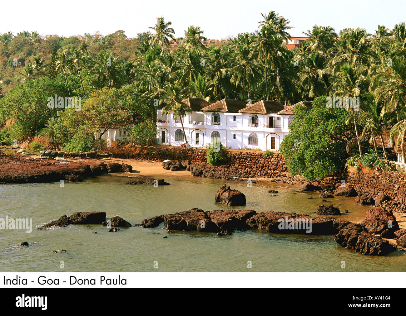 India Goa Dona Paula Stock Photo - Alamy