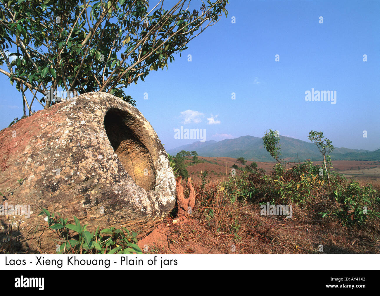Laos Xieng Khouang Plain of jars Stock Photo - Alamy