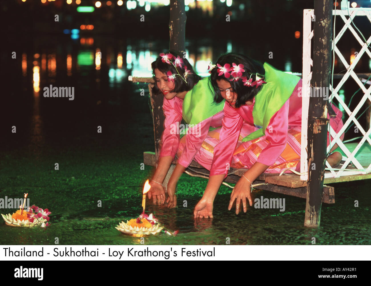 Thailand Sukhothai Loy Krathong Festival Stock Photo - Alamy