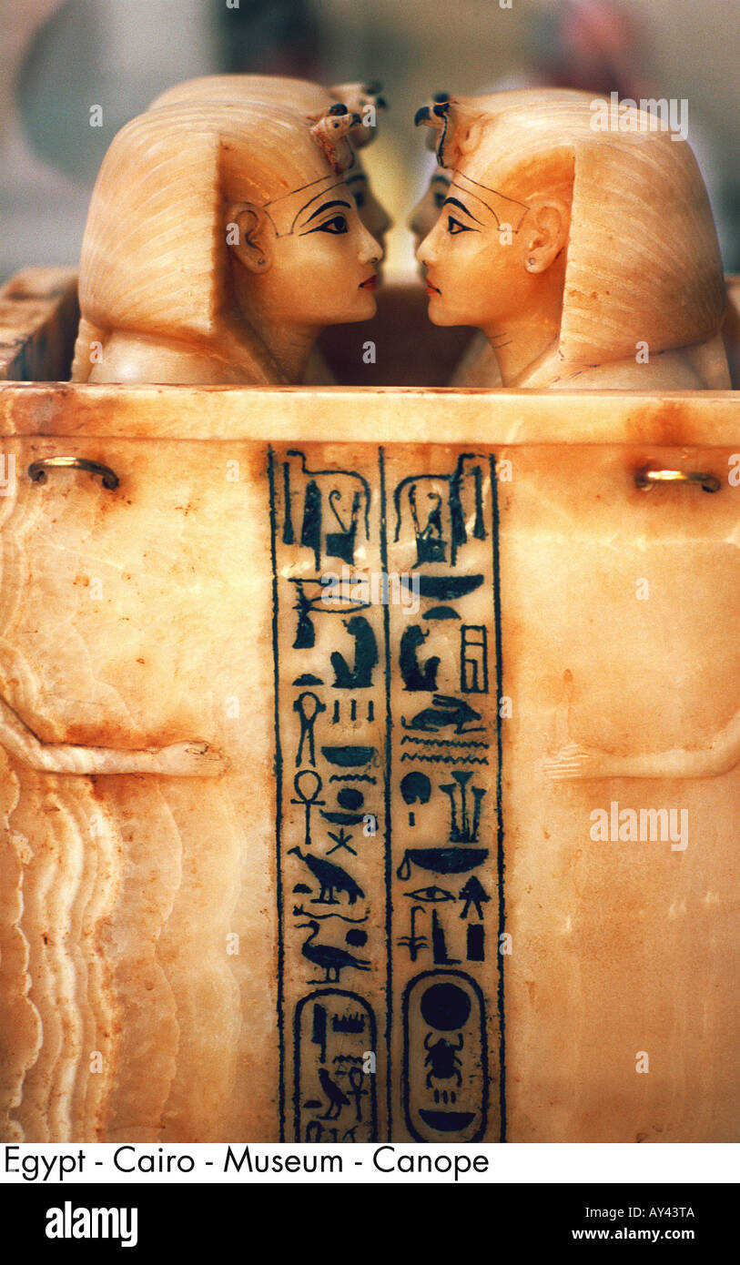 Egypt Cairo Museum Canope Stock Photo - Alamy