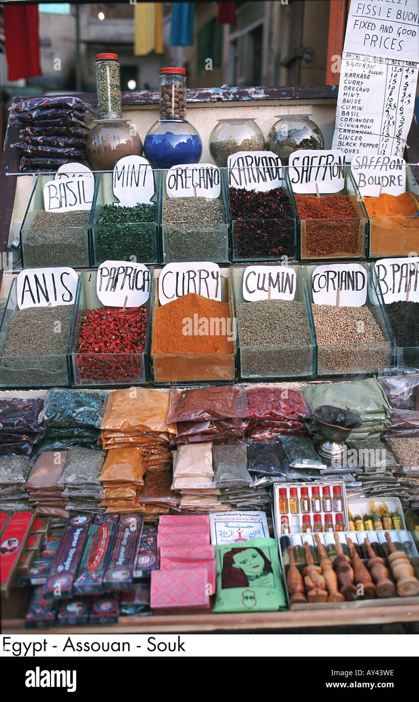 Egypt Assouan Souk Stock Photo - Alamy