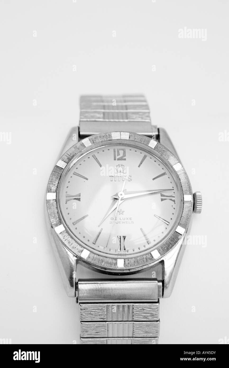 Silver watch Black and White Stock Photos & Images - Alamy