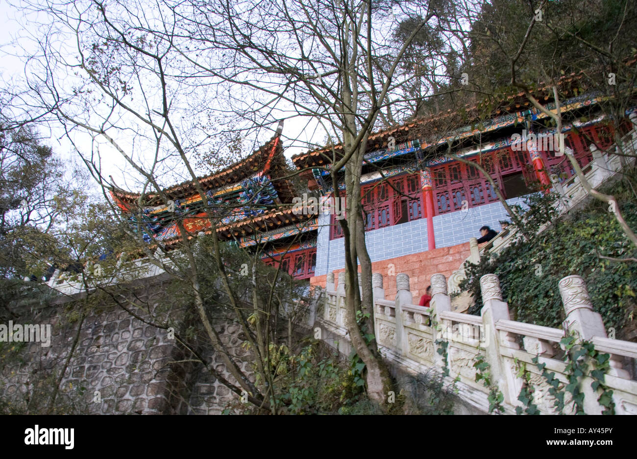 View of temple at Longmen, Dragon Gate, Kunming China Stock Photo - Alamy