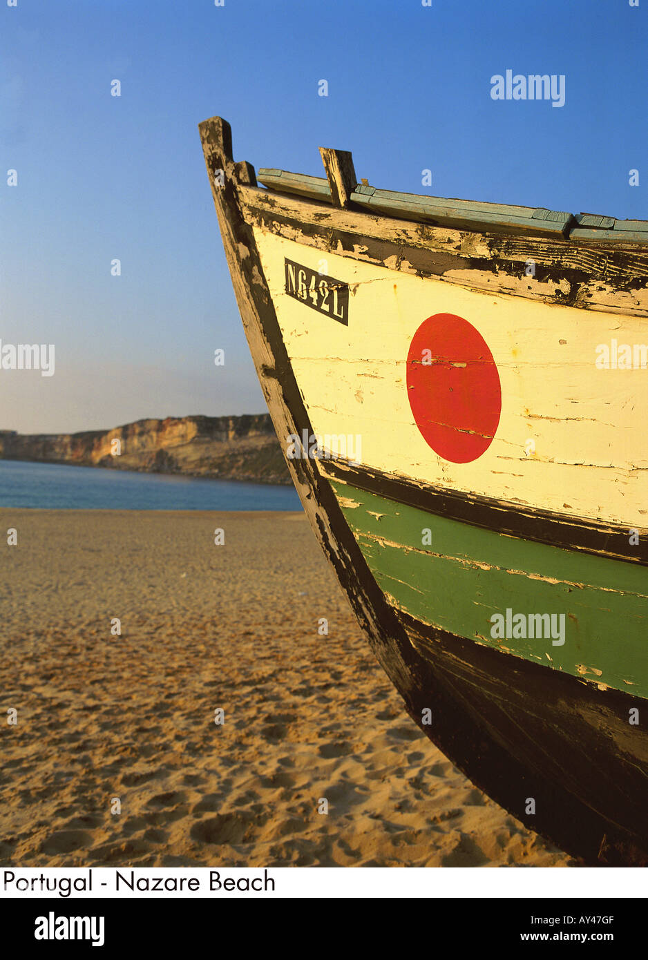 Portugal Nazare Beach Stock Photo - Alamy