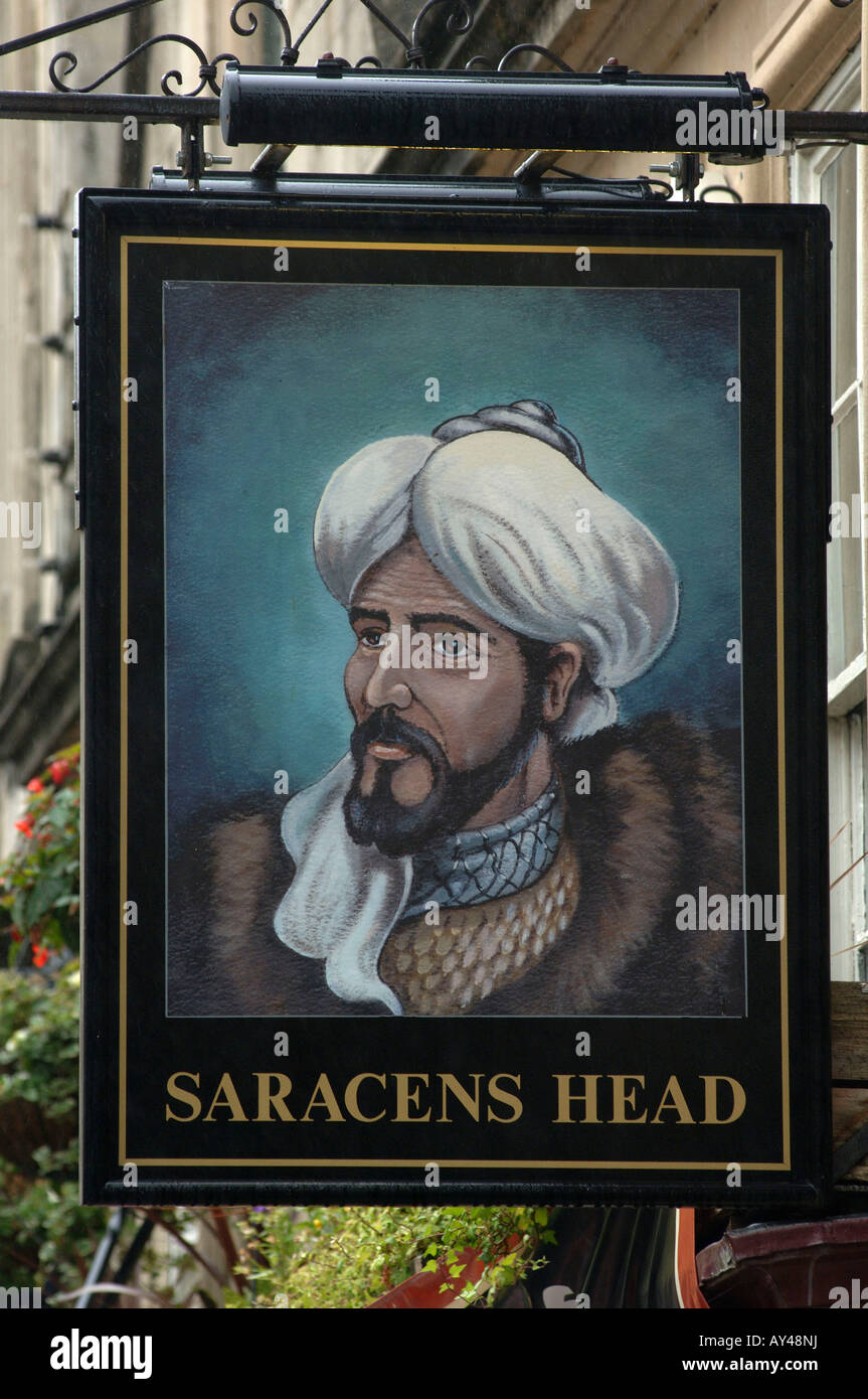 Bath coat of armor of local pubs Stock Photo - Alamy