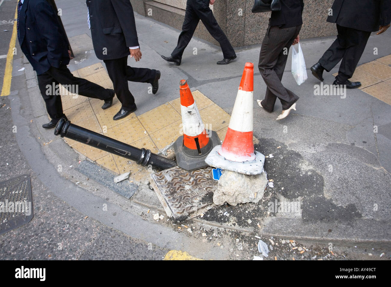 Broken bollard hi-res stock photography and images - Alamy