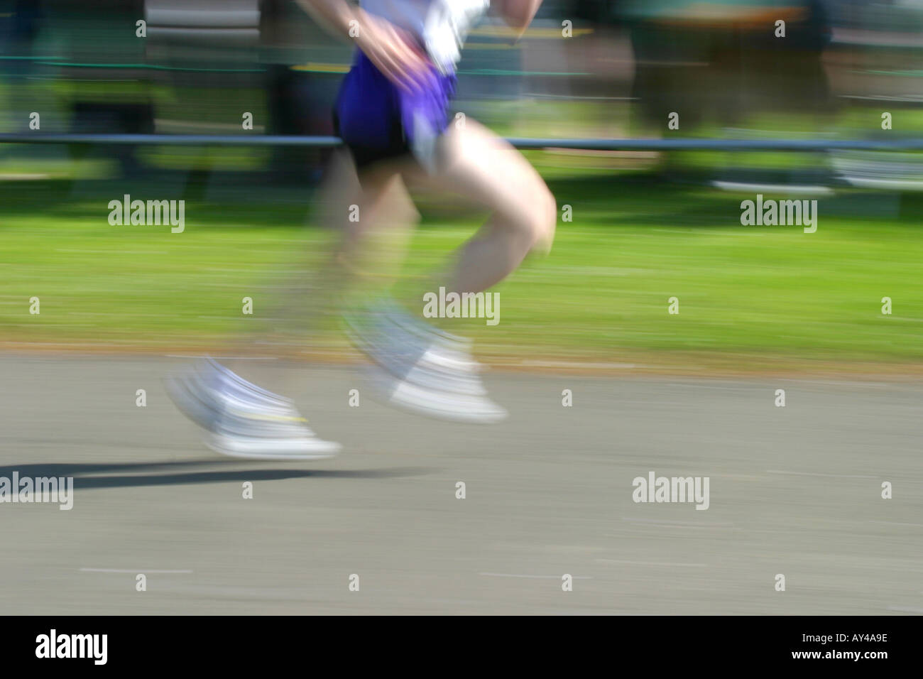 Women runner competing in road race Stock Photo - Alamy