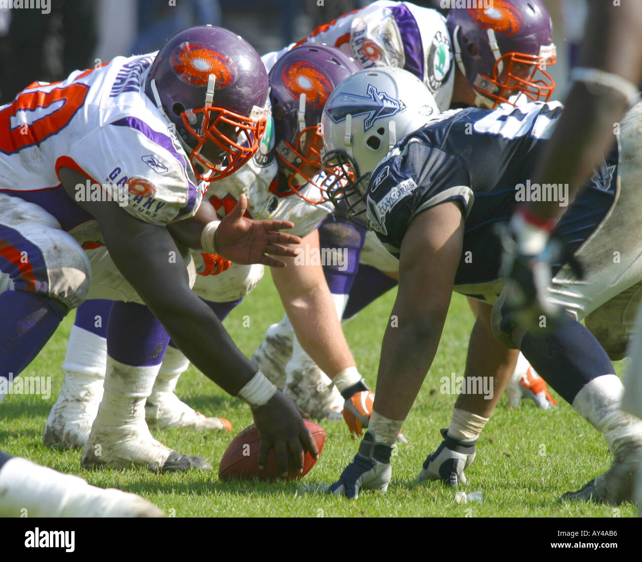 American football action Stock Photo - Alamy