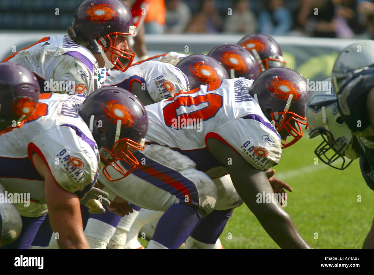 American football action Stock Photo - Alamy