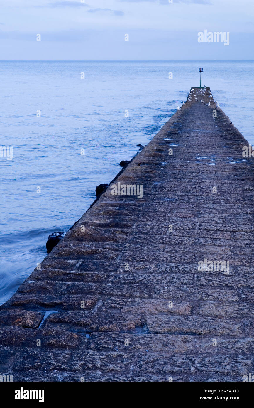 View of a jetty into the sea at Dawlish in South Devon England UK Stock ...