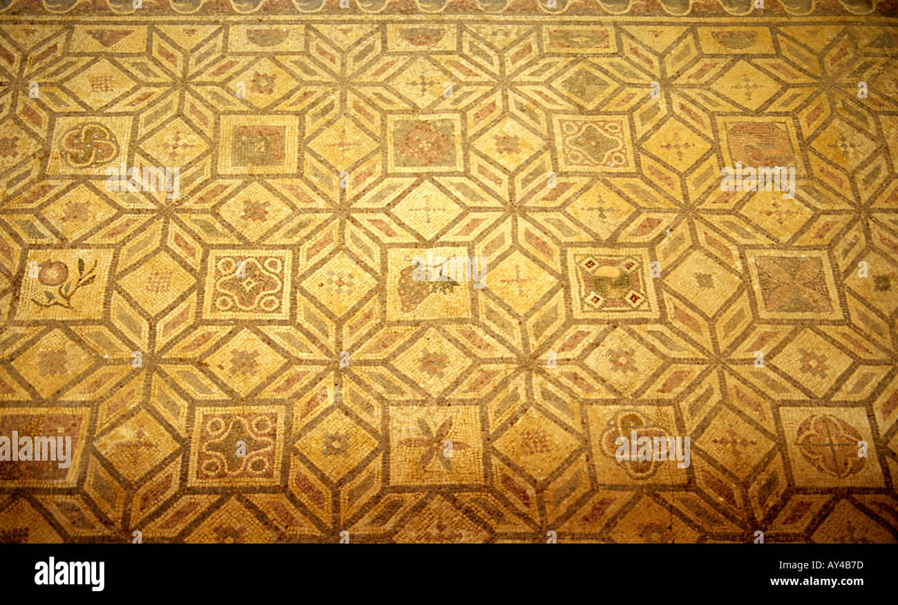 Roman Mosaic Floor, Nea Paphos, Cyprus Stock Photo - Alamy