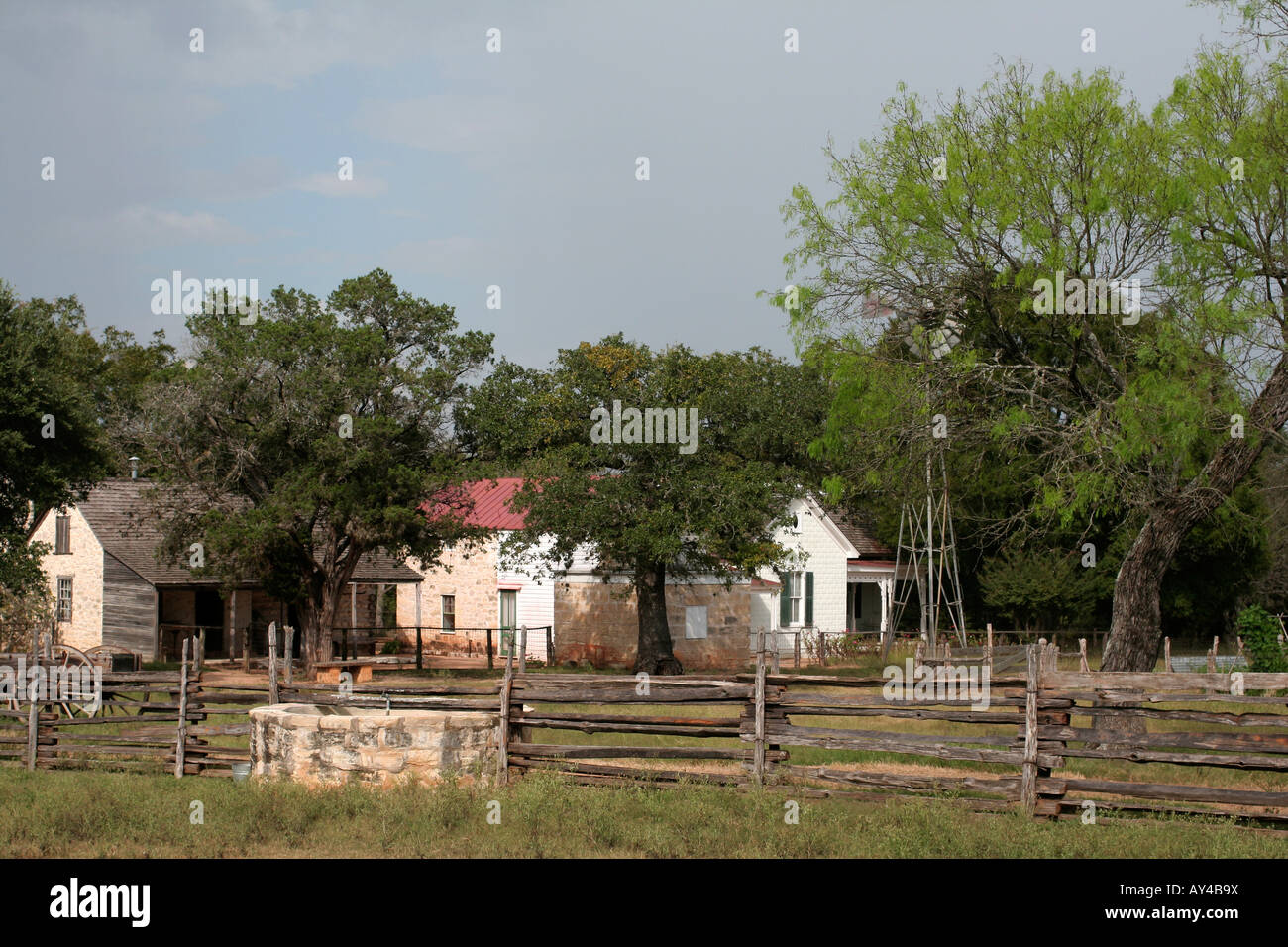 Historic farm LBJ Ranch State Park Stock Photo - Alamy