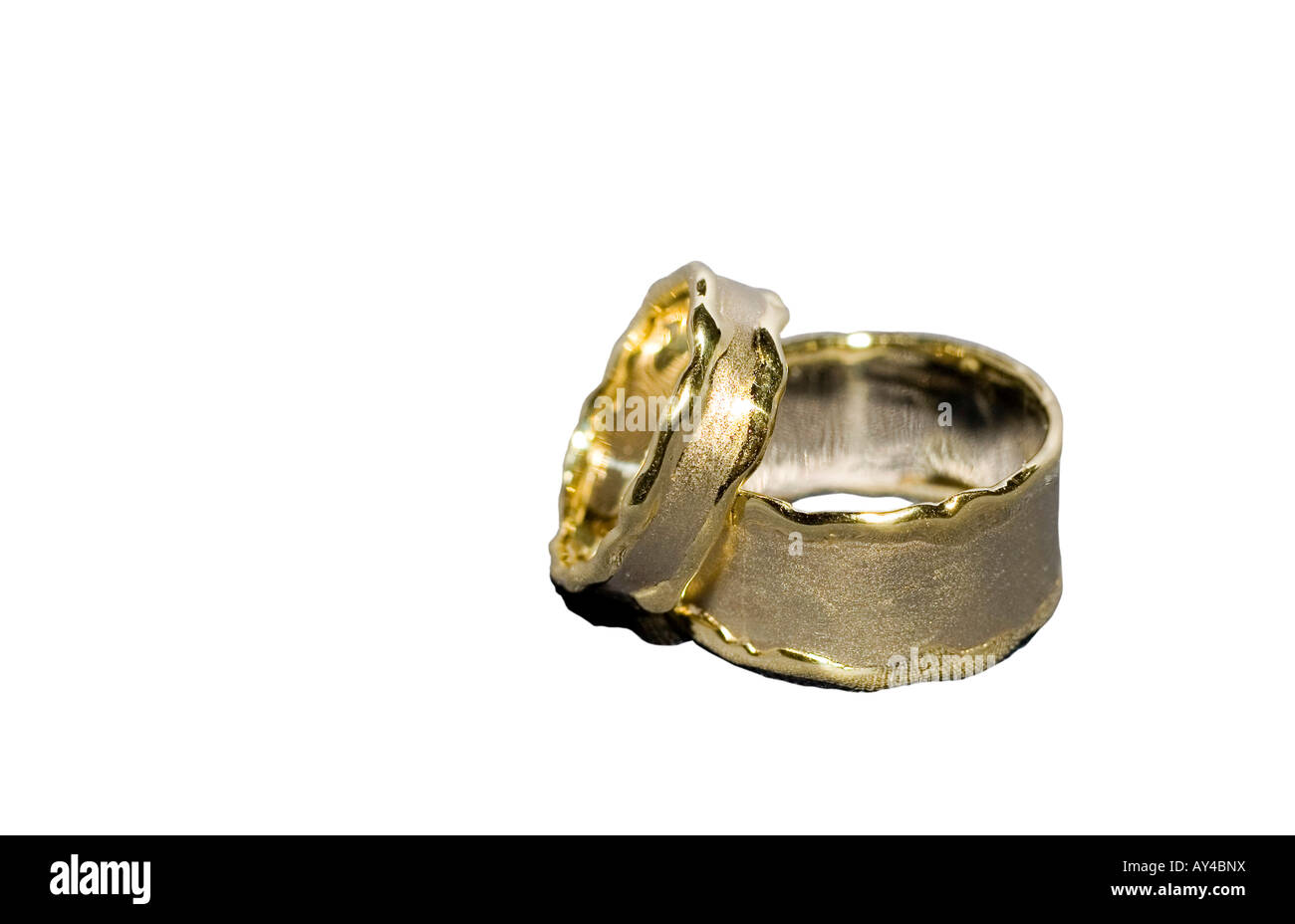 Unique, custom made wedding rings Stock Photo - Alamy