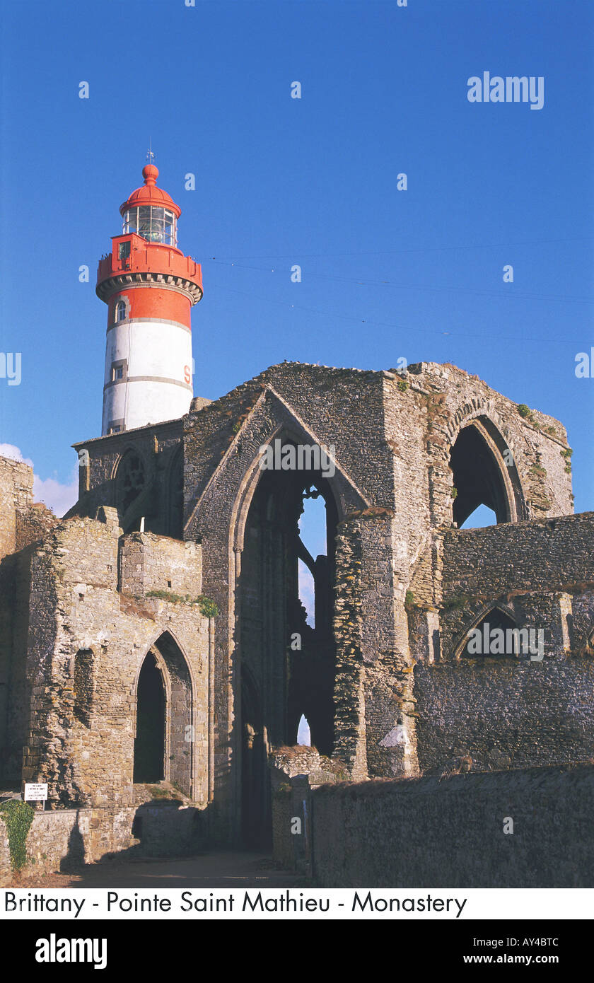 Brittany Pointe Saint Mathieu Monastery Stock Photo - Alamy