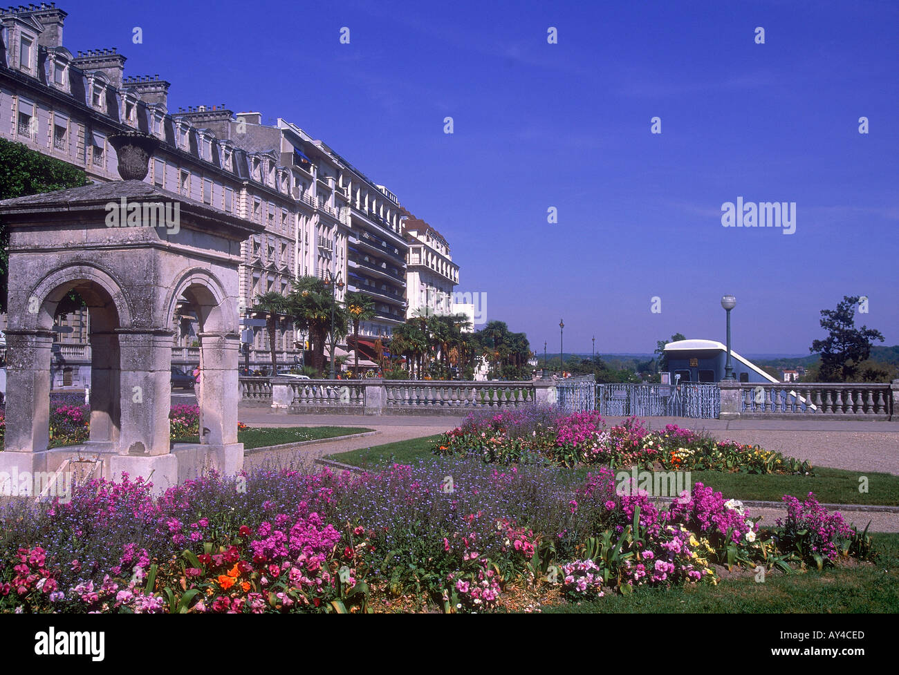Pau capital of the Pyrenees Atlantiques with its famous landmark the ...