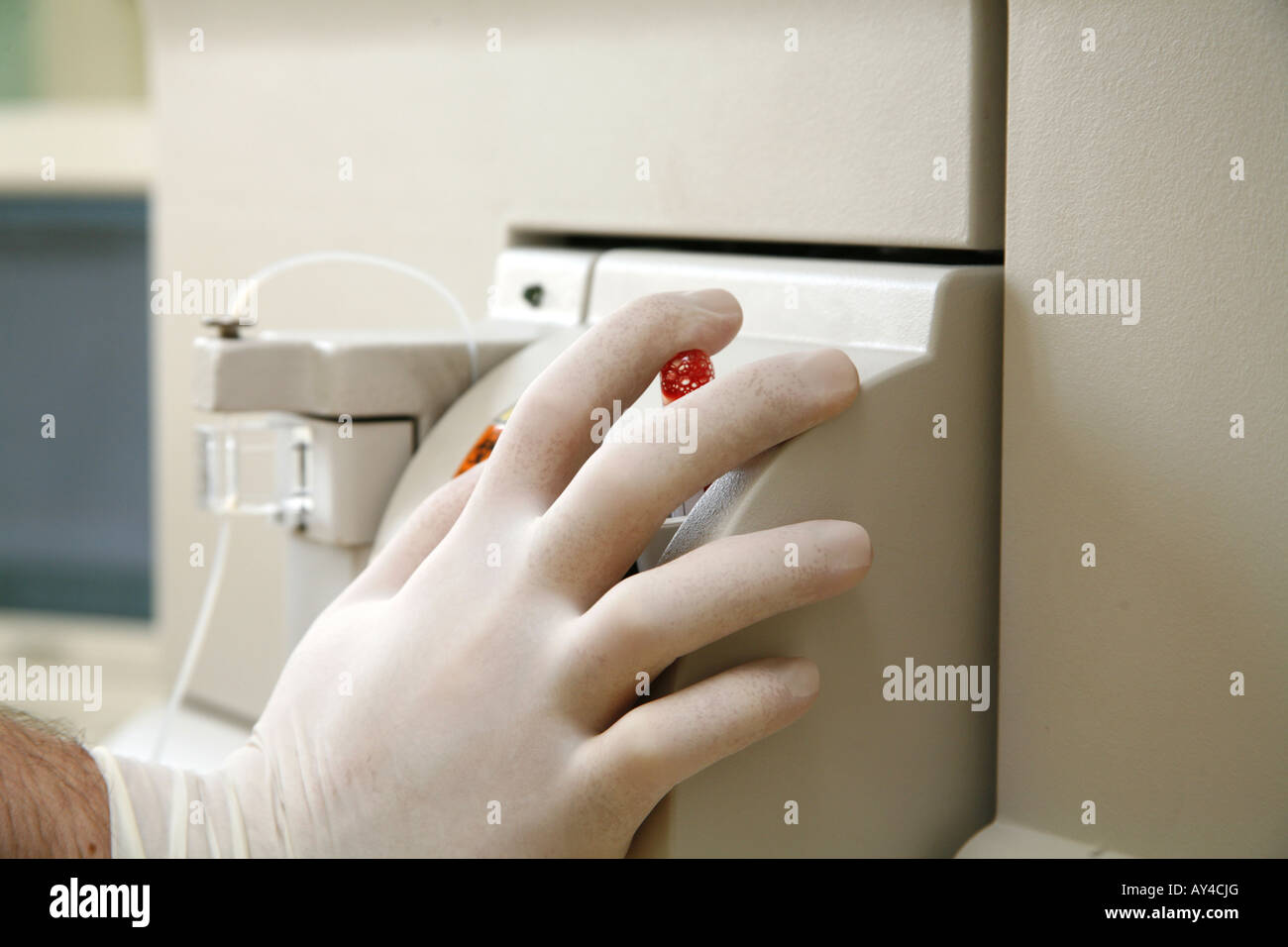 Laboratory testing blood Stock Photo - Alamy