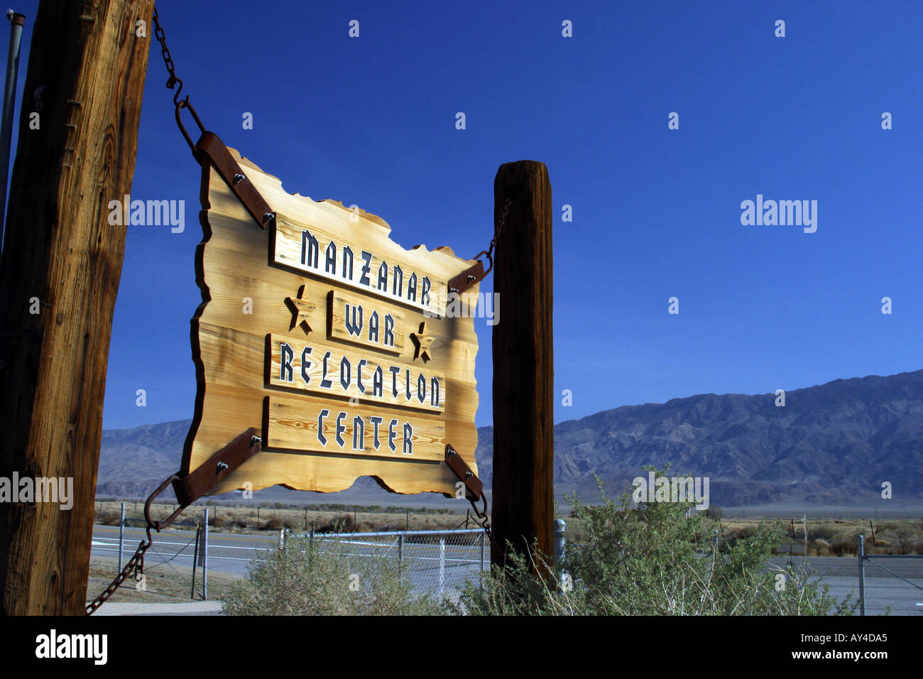 Sign manzanar war relocation hi-res stock photography and images - Alamy