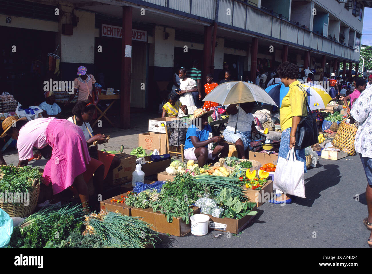 Caribbean Saint Lucy Castries Market Stock Photo - Alamy