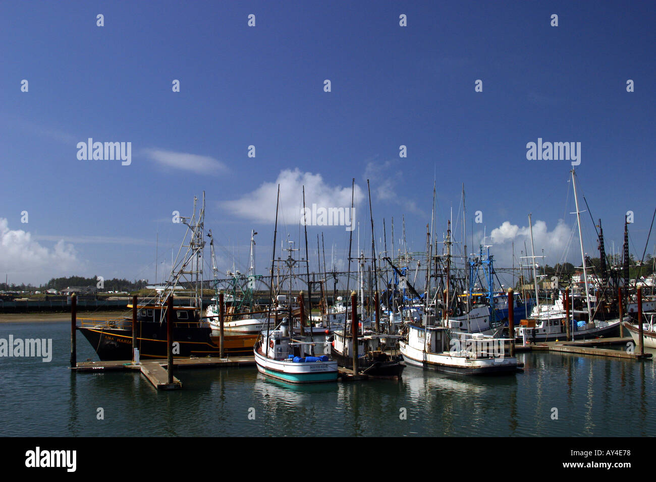 Fishing boats in the Port of Newport Oregon Stock Photo - Alamy