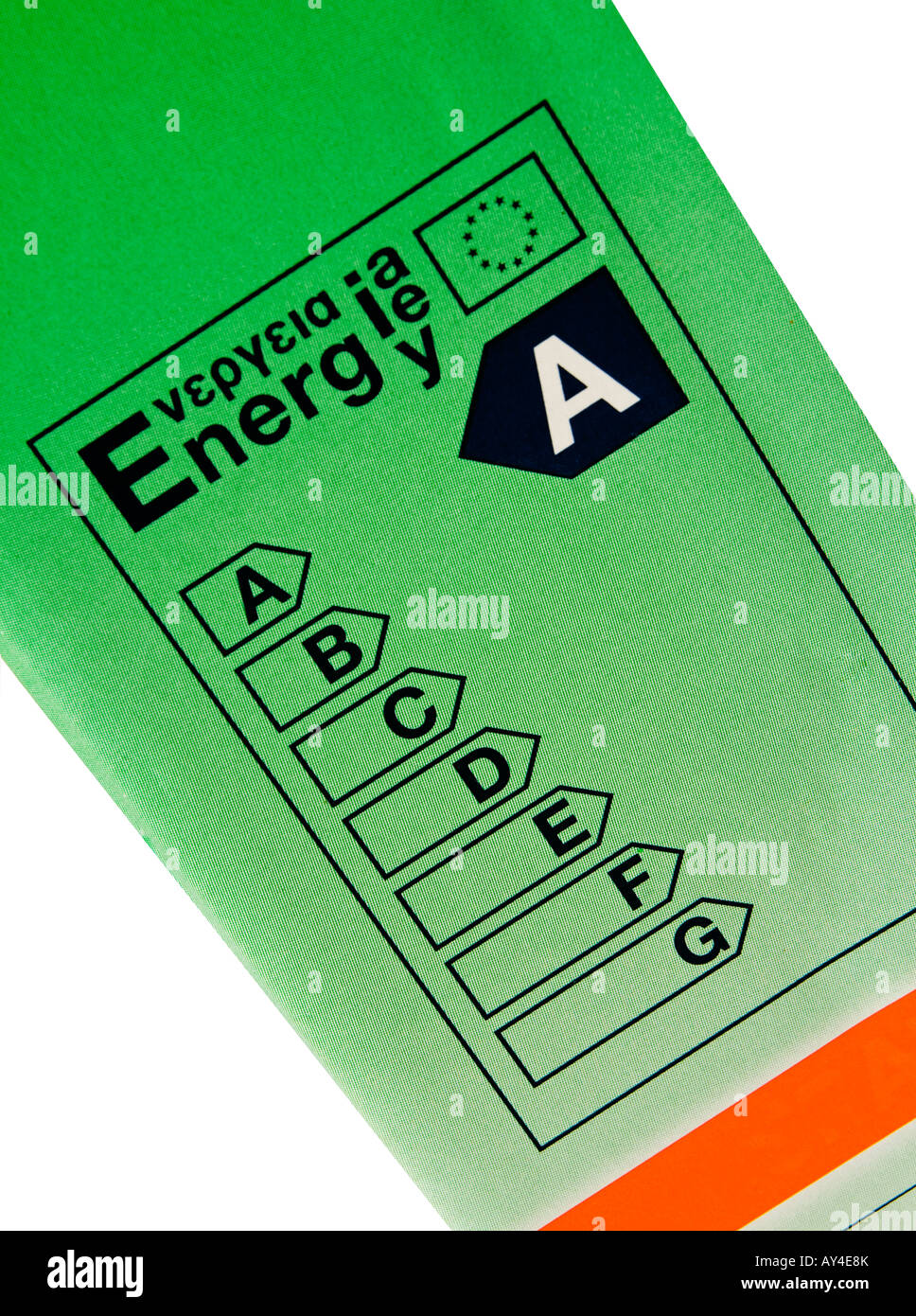 Close up view of A rated energy efficient light bulb packet Stock Photo ...