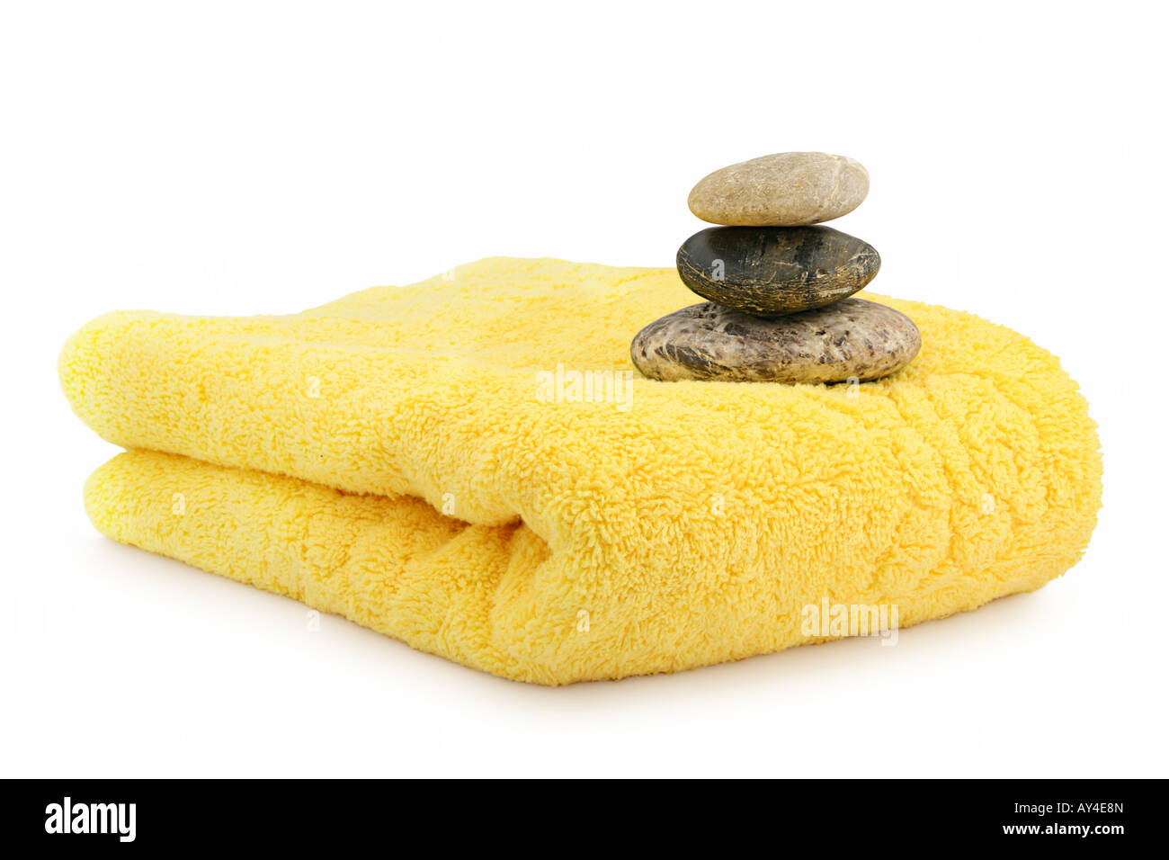 Folded towel on stone hi-res stock photography and images - Alamy