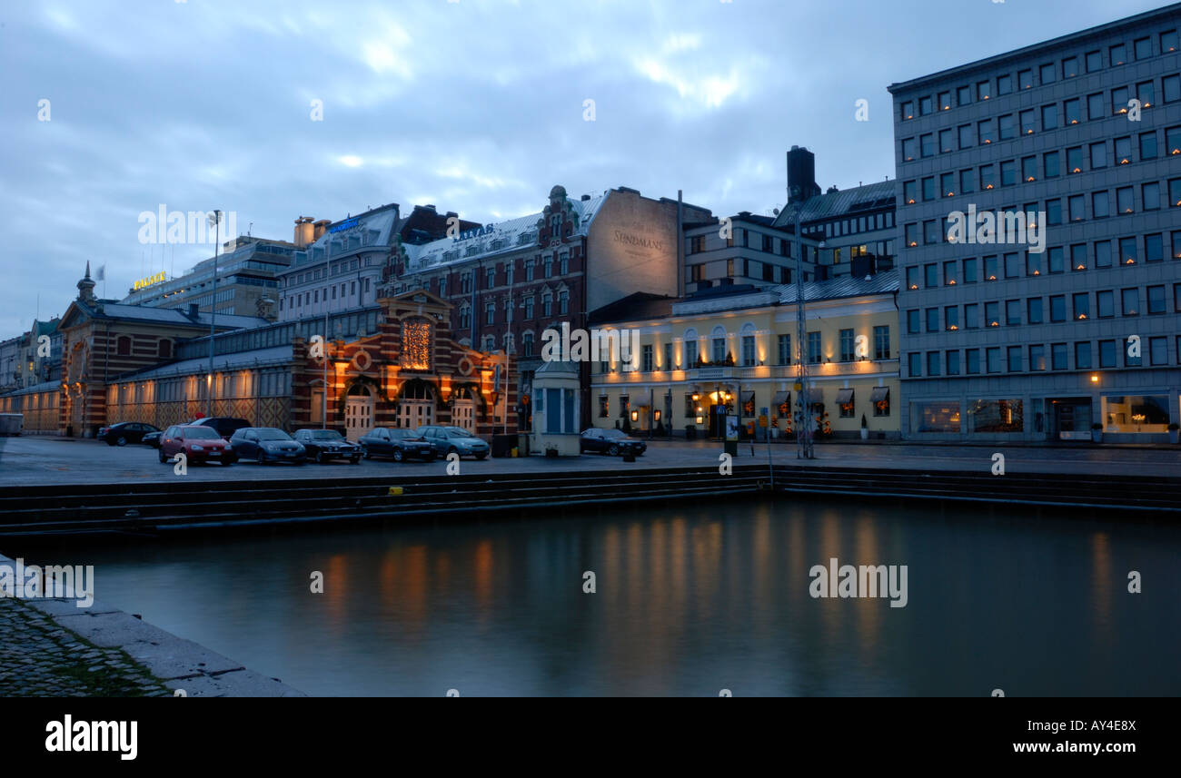 A fine dusk view to the Eteläranta, Helsinki, Finland, Europe Stock ...