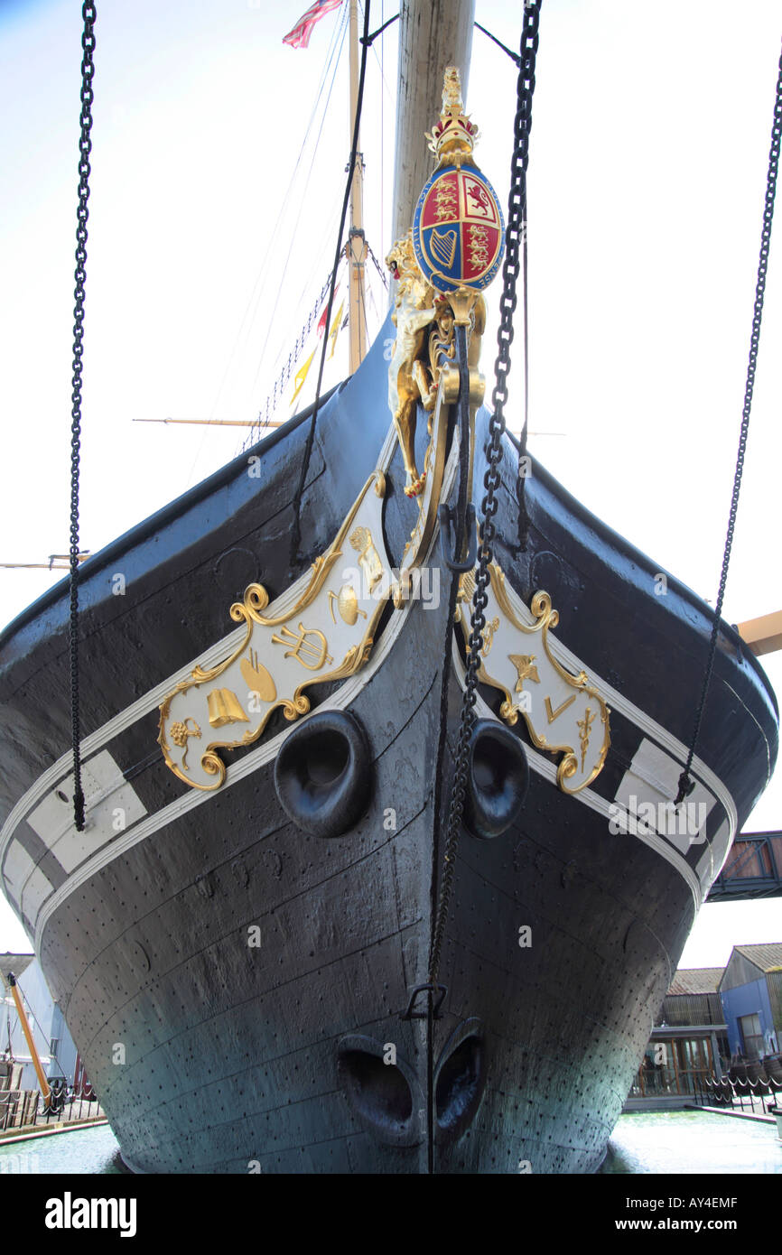 S.S Great Britain, I.K. Brunel's ship, Bow Stock Photo - Alamy