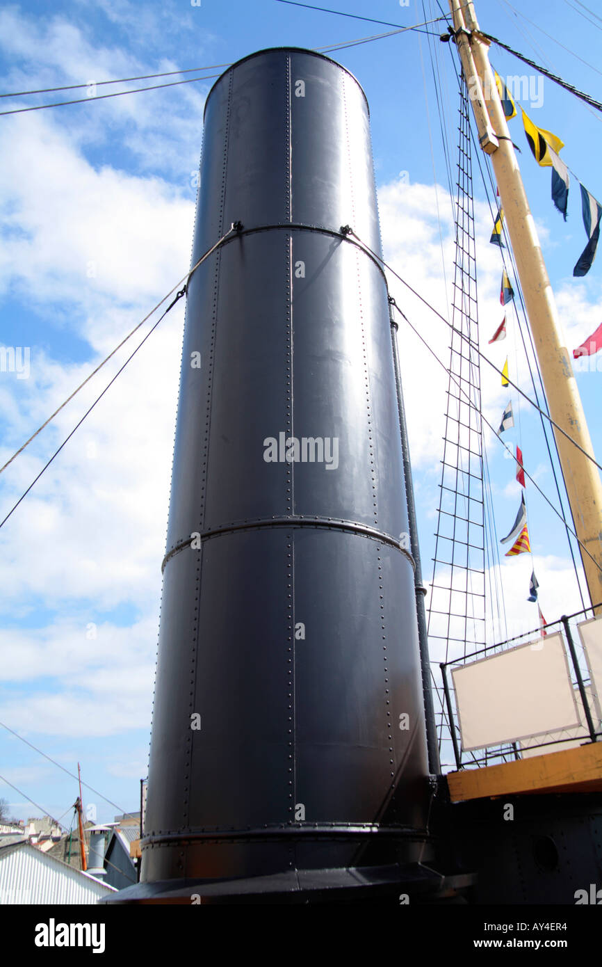 S.S Great Britain, Isambard .Kingdom. Brunel's ship, Funnel Stock Photo ...