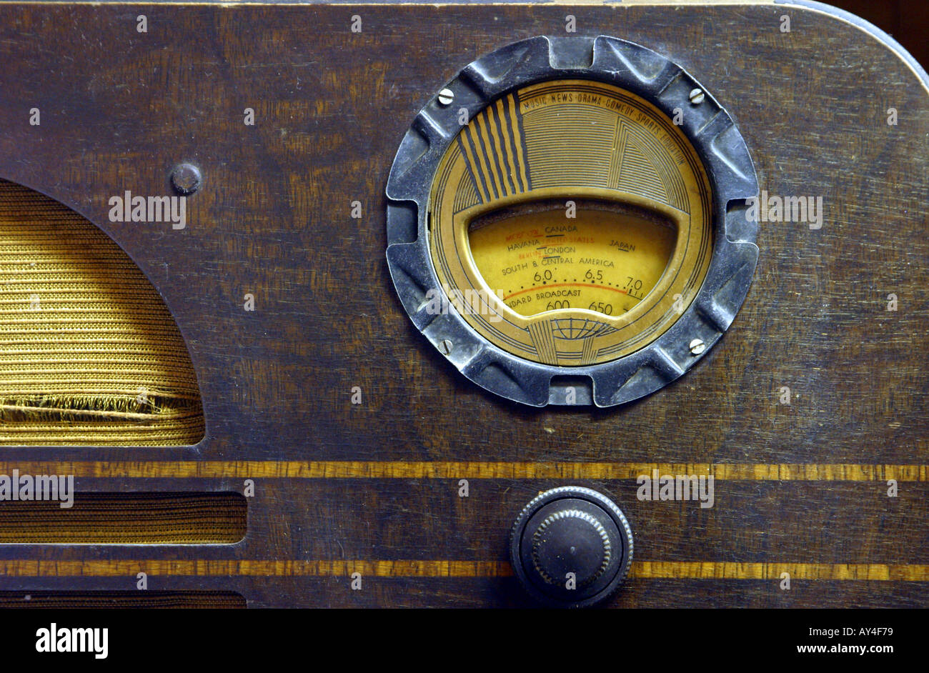 Old radio on display at Laws Railroad Museum near Bishop California ...