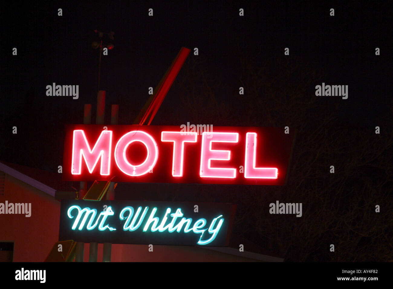 Mt Whitney Motel sign in Lone Pine California Stock Photo - Alamy