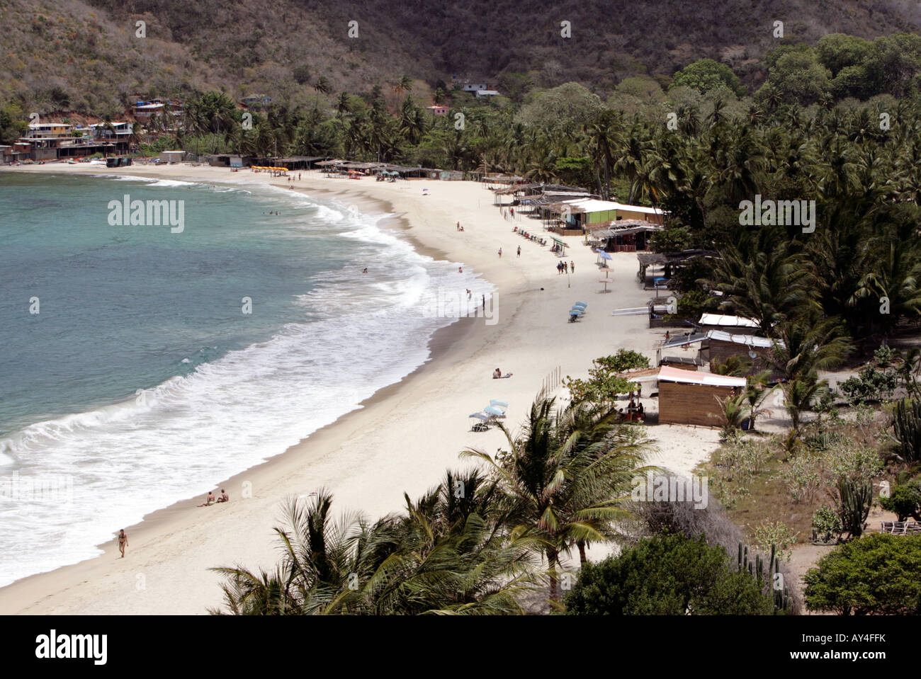 The beautiful beach of Chuao, Venezuela. The place can be reached only ...
