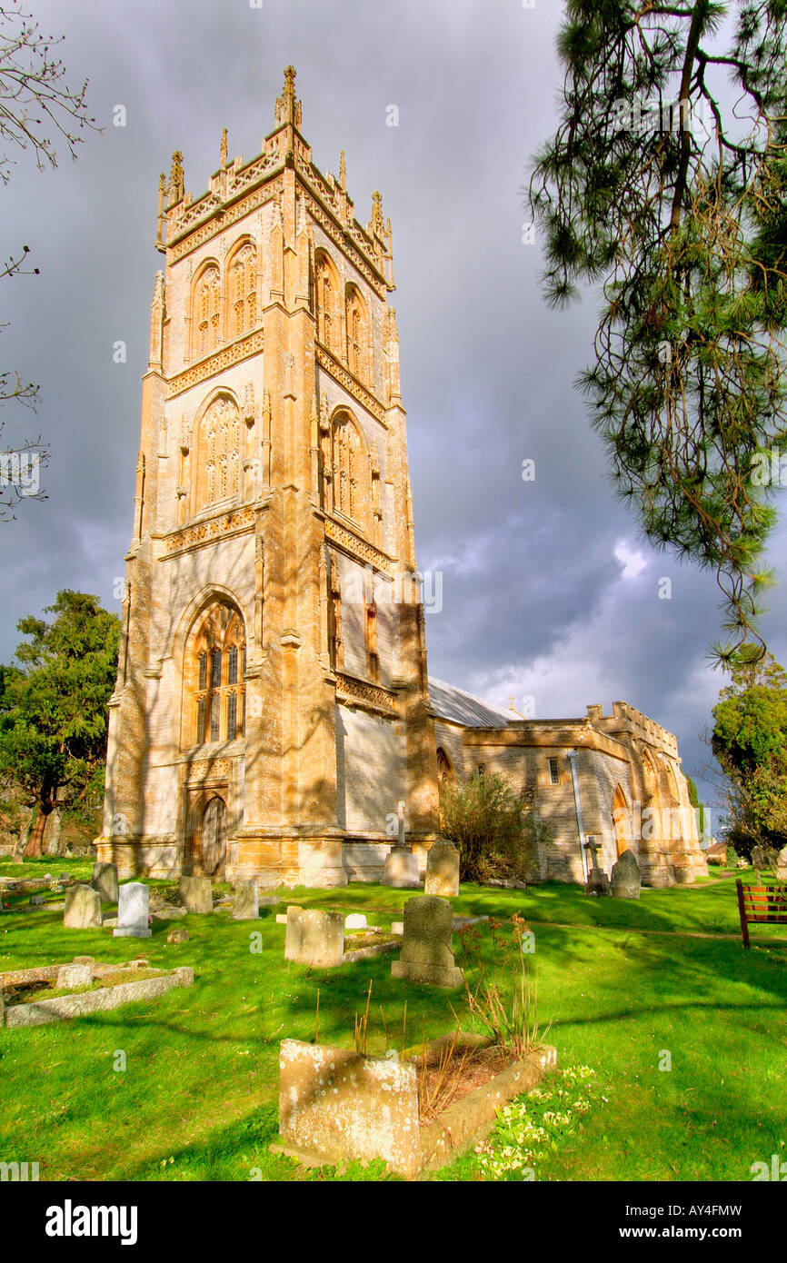 St Mary s Church at Huish Episcopi near Langport Somerset illuminated ...