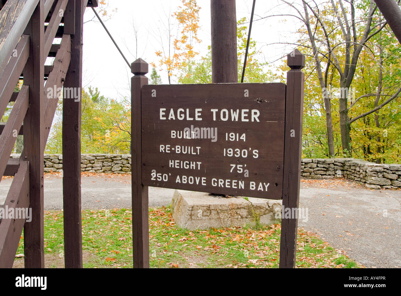 Eagle Tower Sign Stock Photo - Alamy