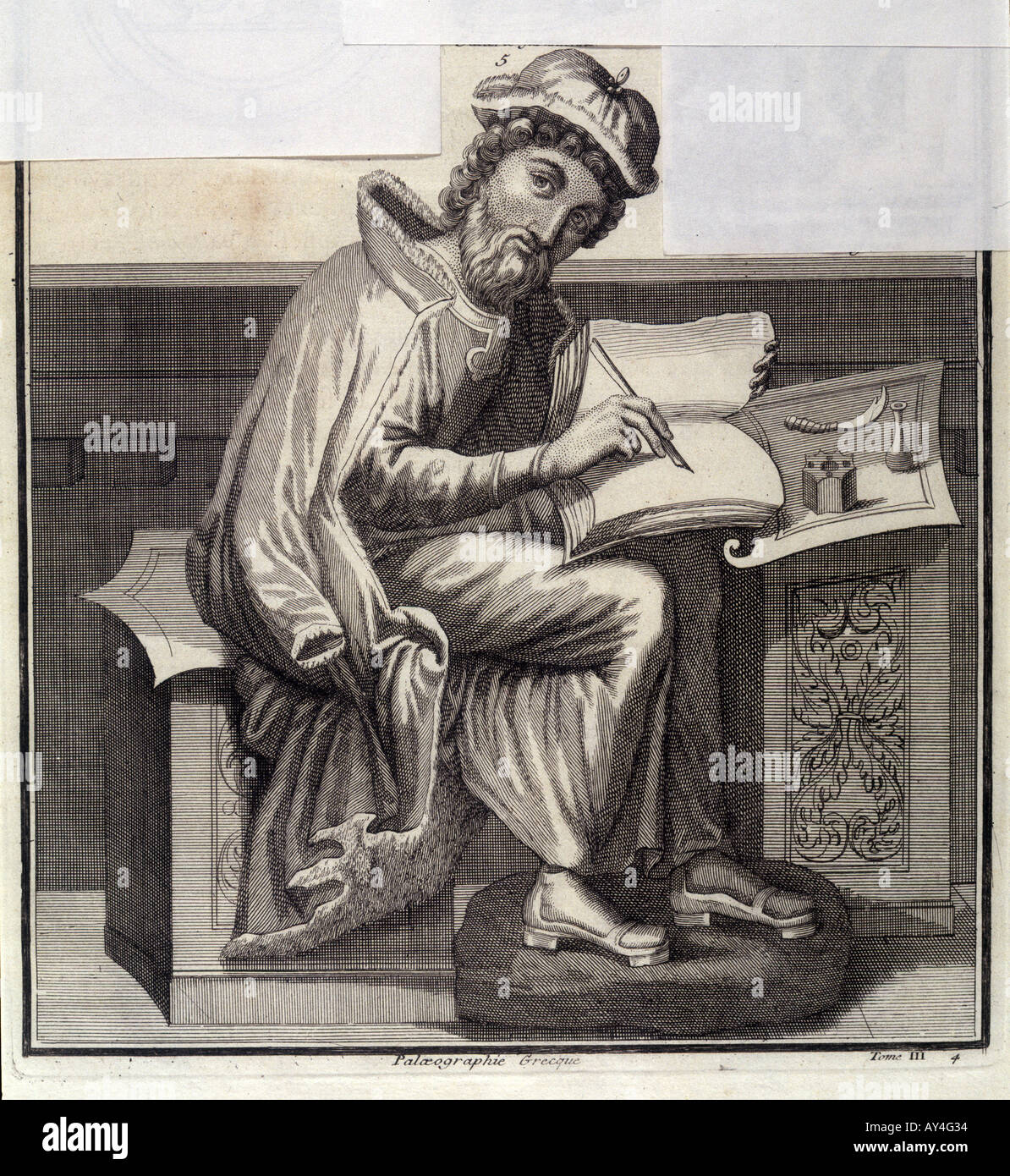 Greek Philosopher Writes Stock Photo - Alamy