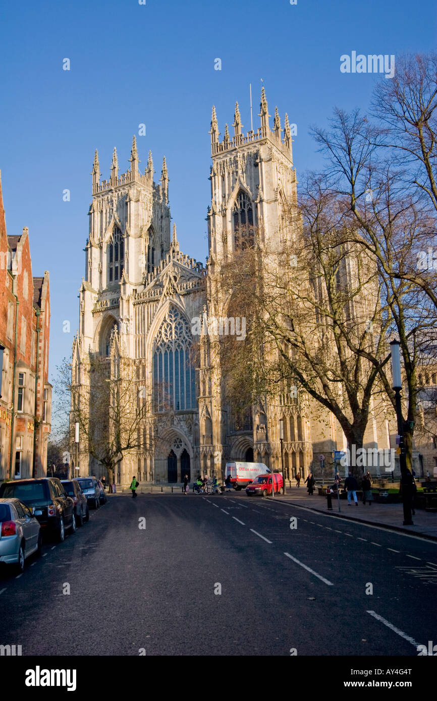 The exterior western front of York Minster in York North Yorkshire ...