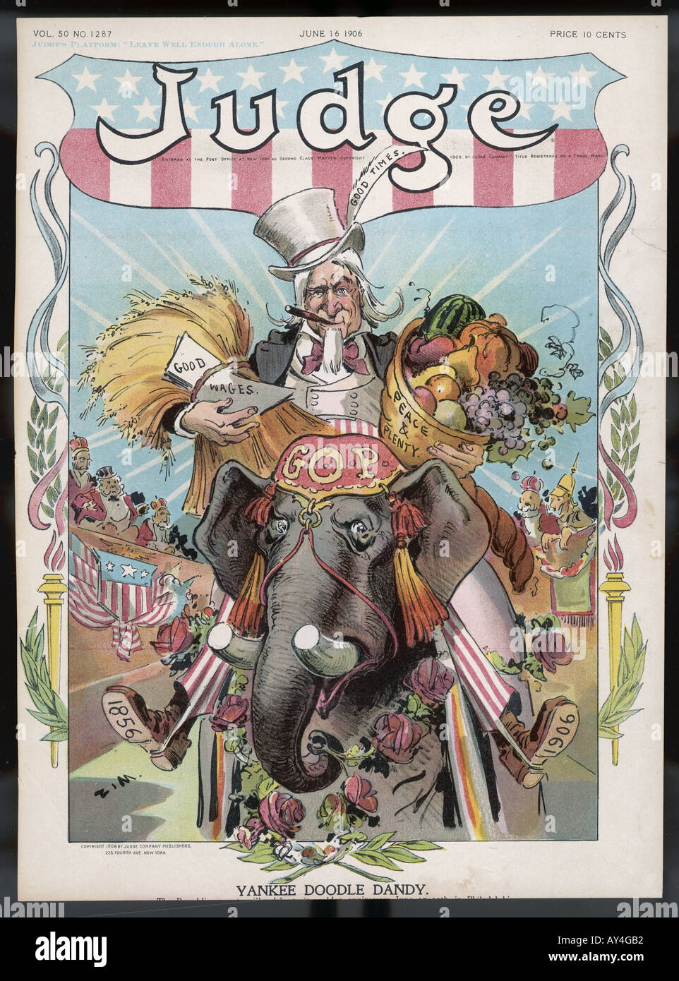 Uncle Sam Judge 1906 Stock Photo - Alamy